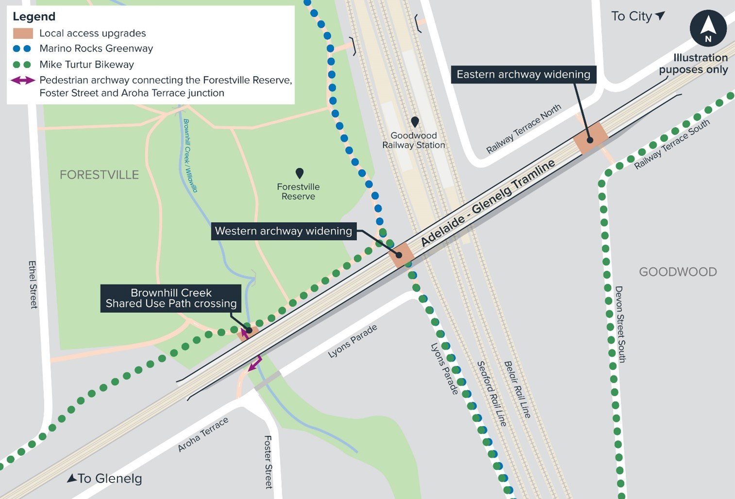 Forestville Reserve Archway… | Tram Grade Separation Projects Alliance