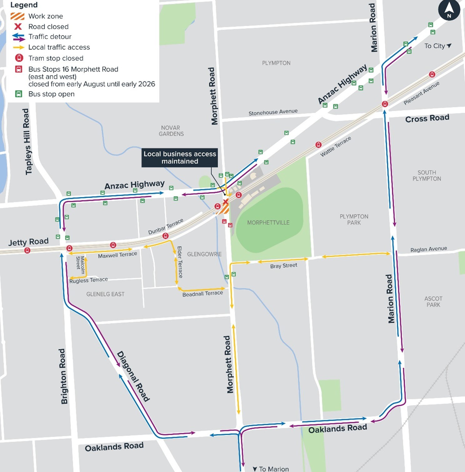 Temporary major road… | Tram Grade Separation Projects Alliance